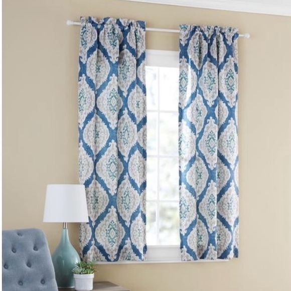 Mainstays | Accents | Mainstays Blackout Curtain4 Panelsdistressed Ikat ...